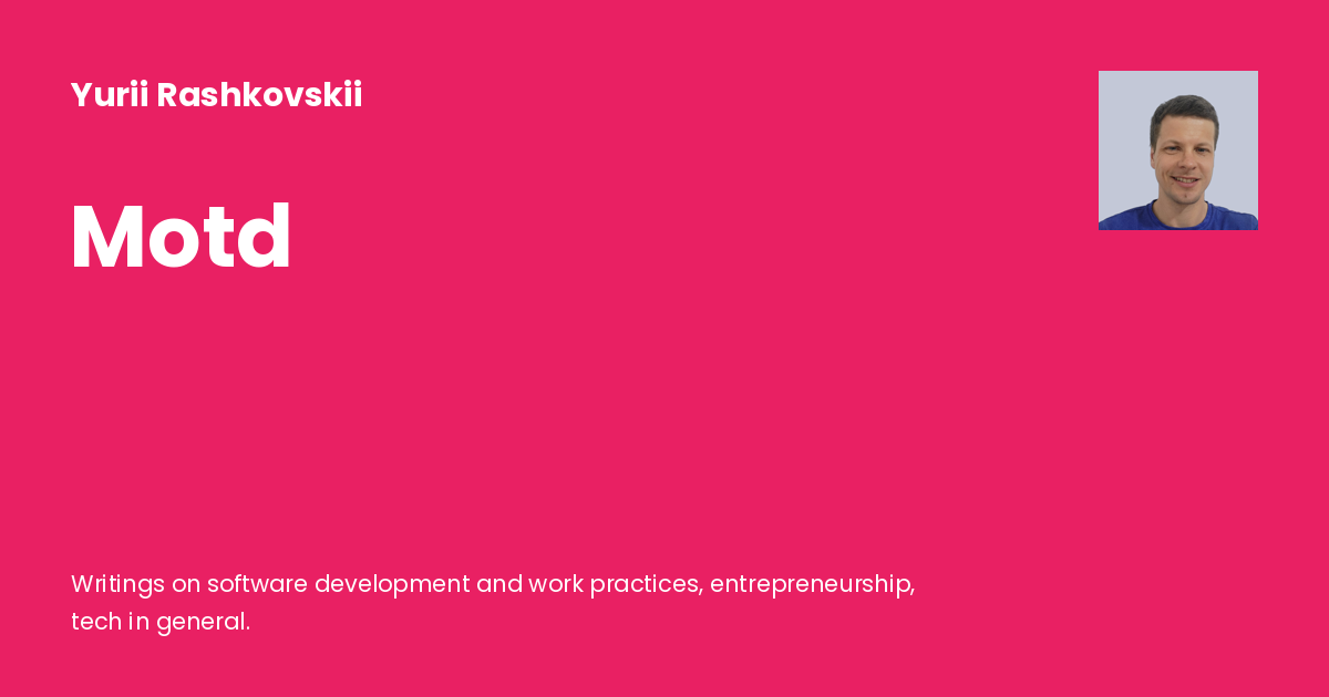 Motd - Yurii Rashkovskii